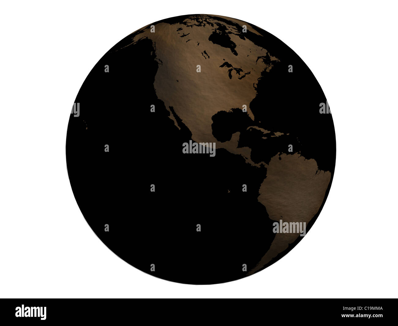3d rendering of paper world sphere Stock Photo - Alamy