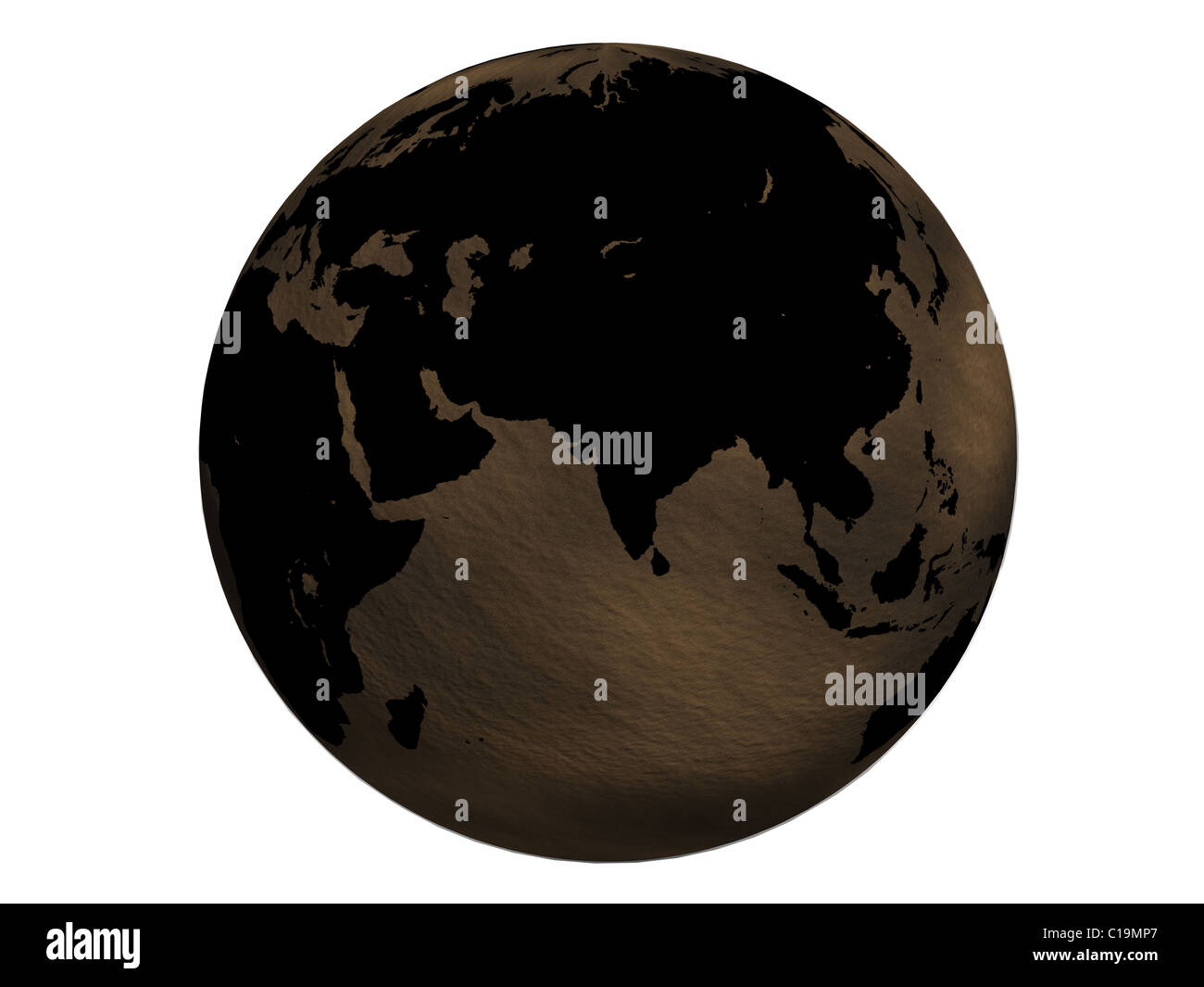 3d rendering of paper world sphere Stock Photo - Alamy