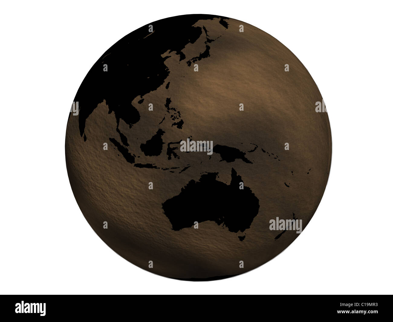 3d rendering of paper world sphere Stock Photo - Alamy