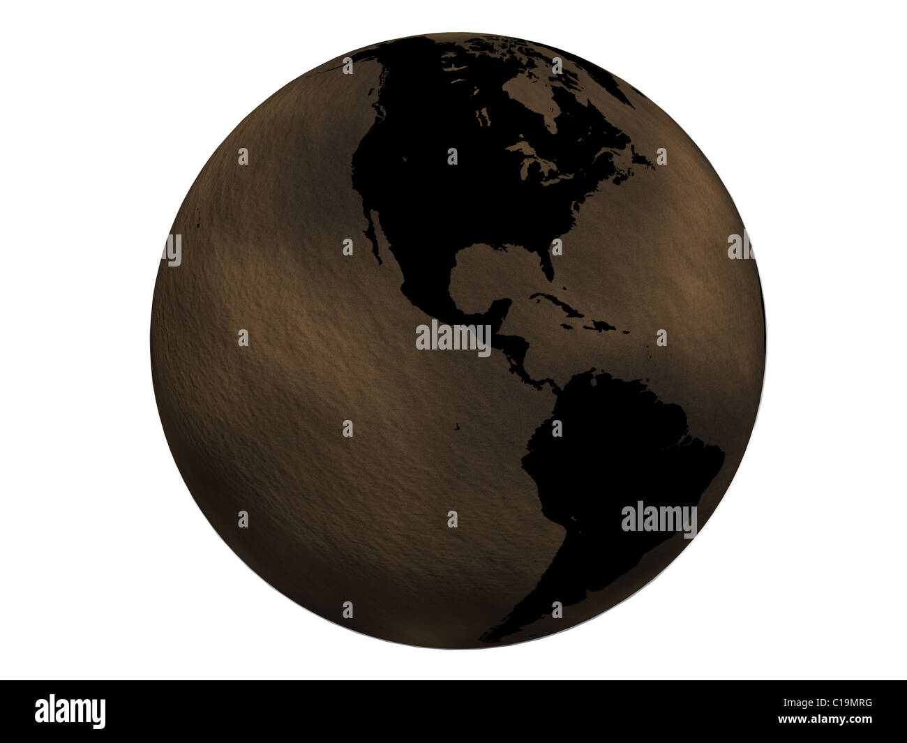 3d rendering of paper world sphere Stock Photo - Alamy