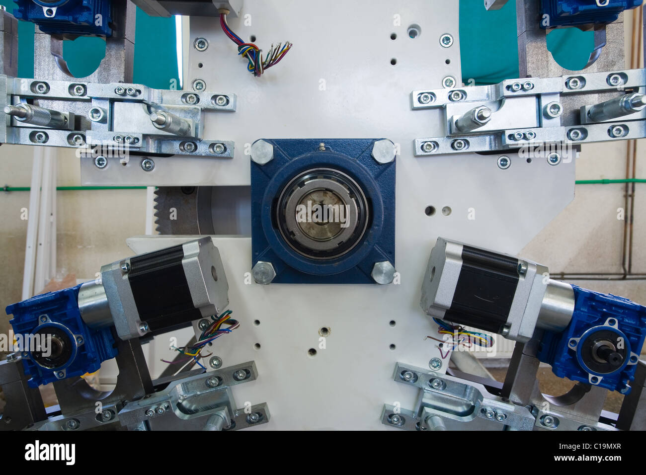 Details and parts of a machine under construction Stock Photo - Alamy