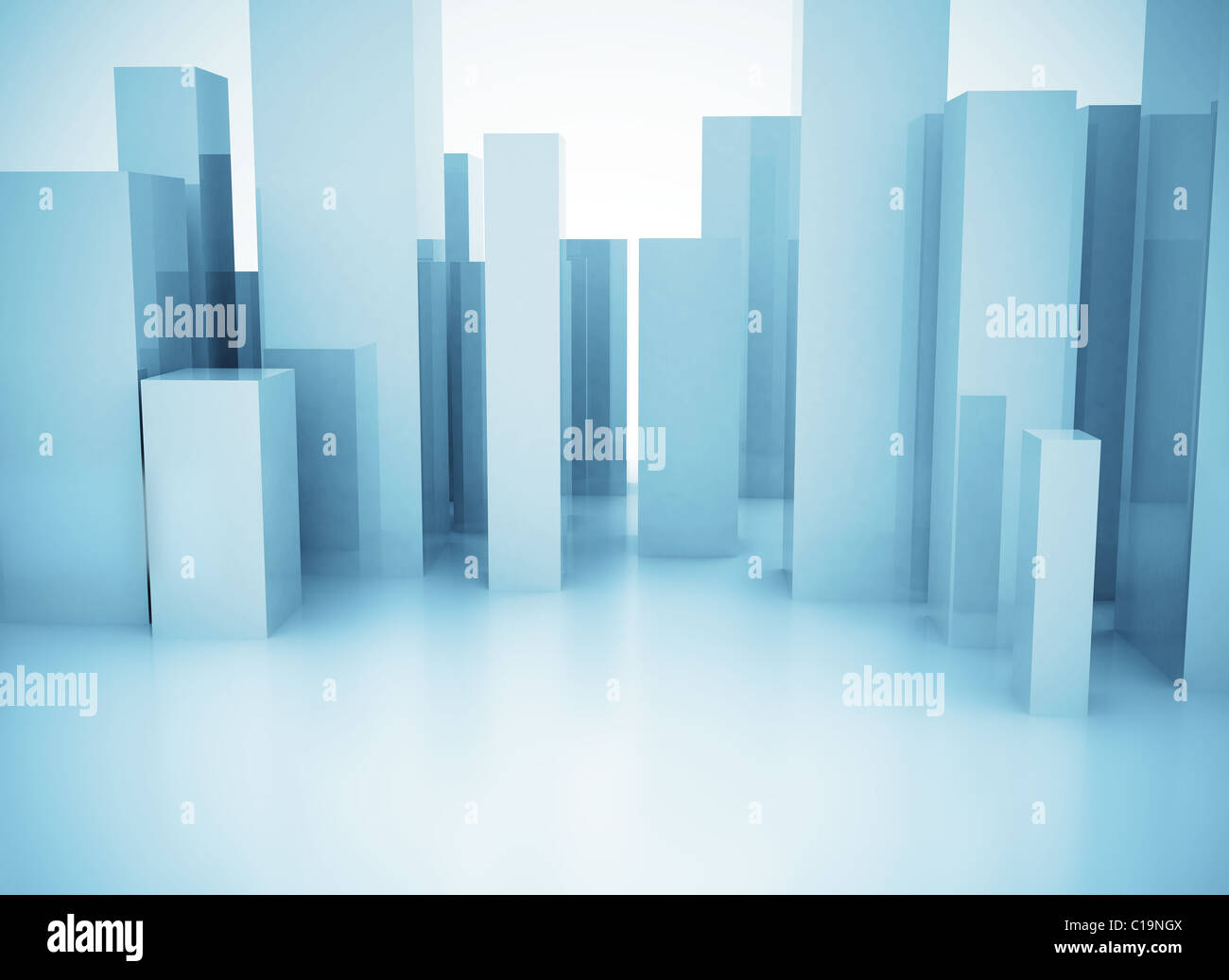 City abstract blue glass construction Stock Photo - Alamy