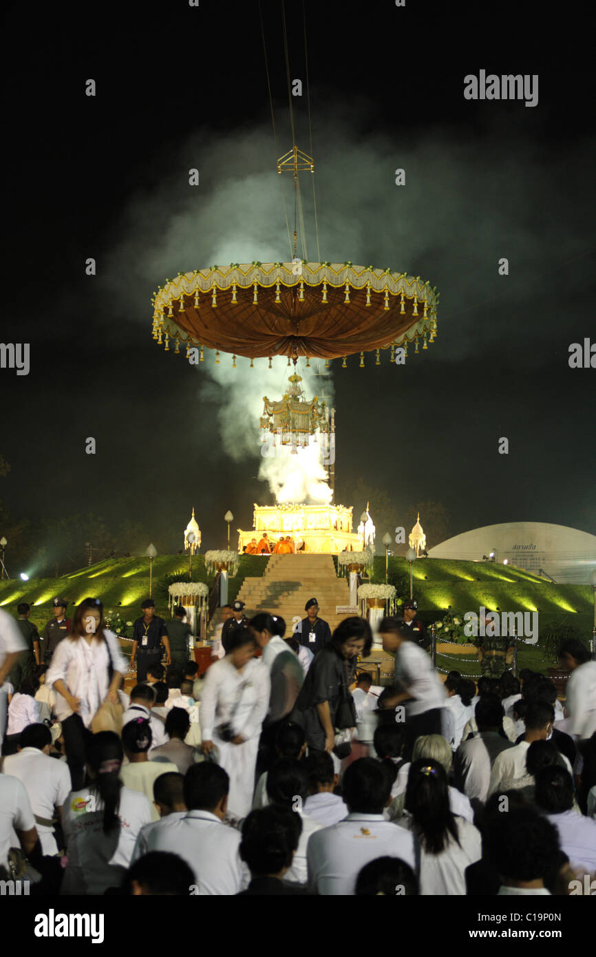 The cremation of Luang Ta Maha Bua Yannasampanno at the Wat Pa Ban Tad ...