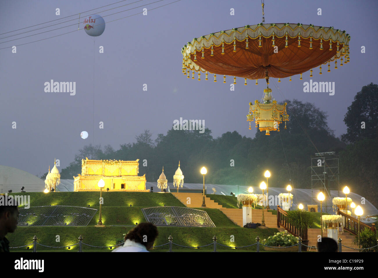 The cremation of Luang Ta Maha Bua Yannasampanno at the Wat Pa Ban Tad ...