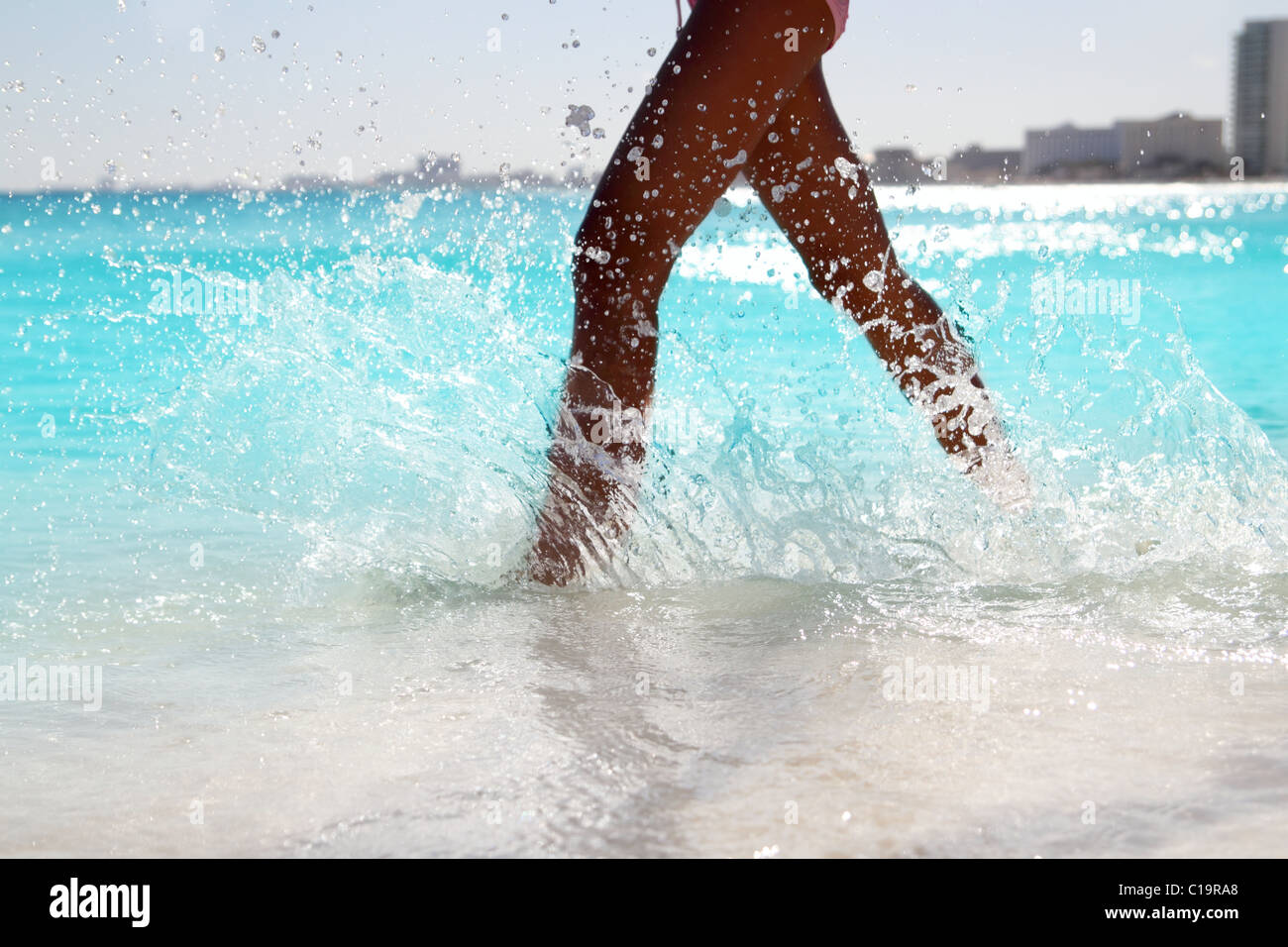 Splashing water legs hi-res stock photography and images - Alamy