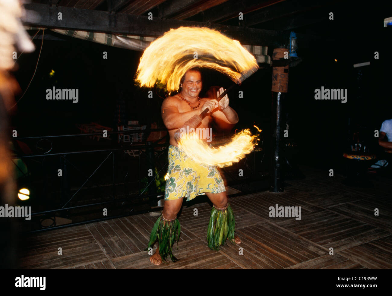 Torch dancer, Hawaiian luau, Hawaii Stock Photo - Alamy