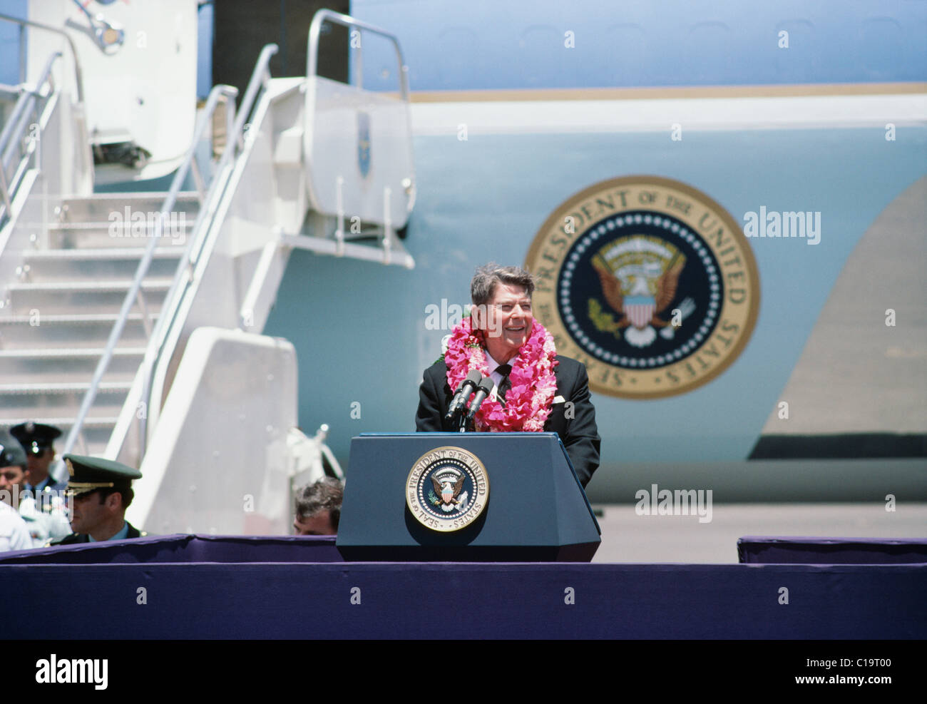Ronald Reagan in Hawaii Stock Photo - Alamy