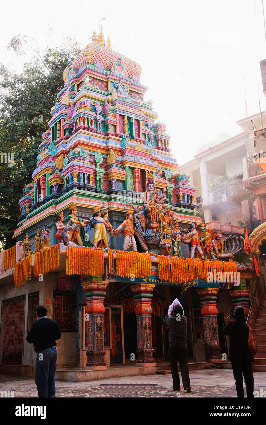 Tourists at a temple, Neelkanth Temple, Rishikesh, Uttarakhand, India ...
