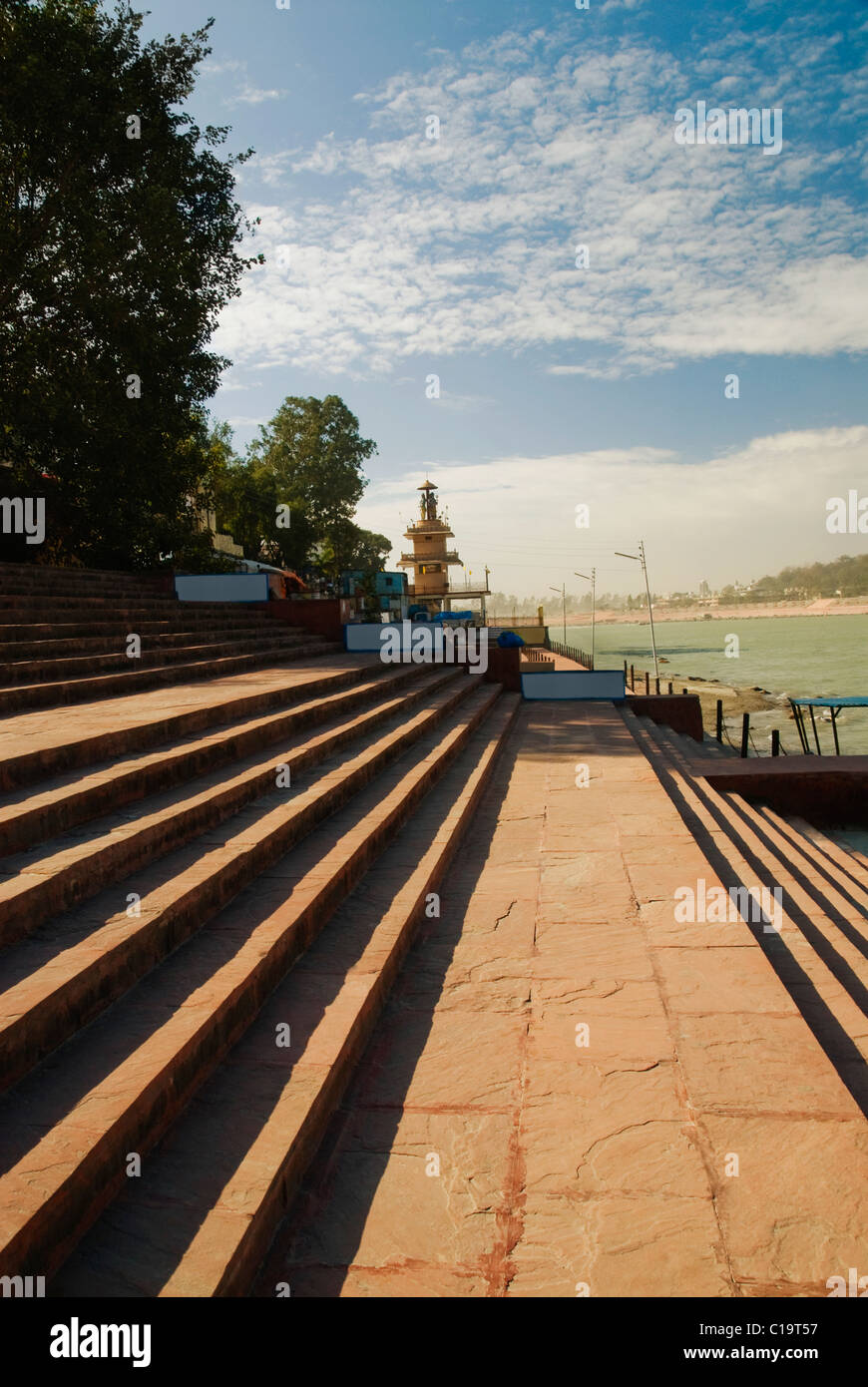 Steps at a ghat, Ganges River, Rishikesh, Uttarakhand, India Stock ...