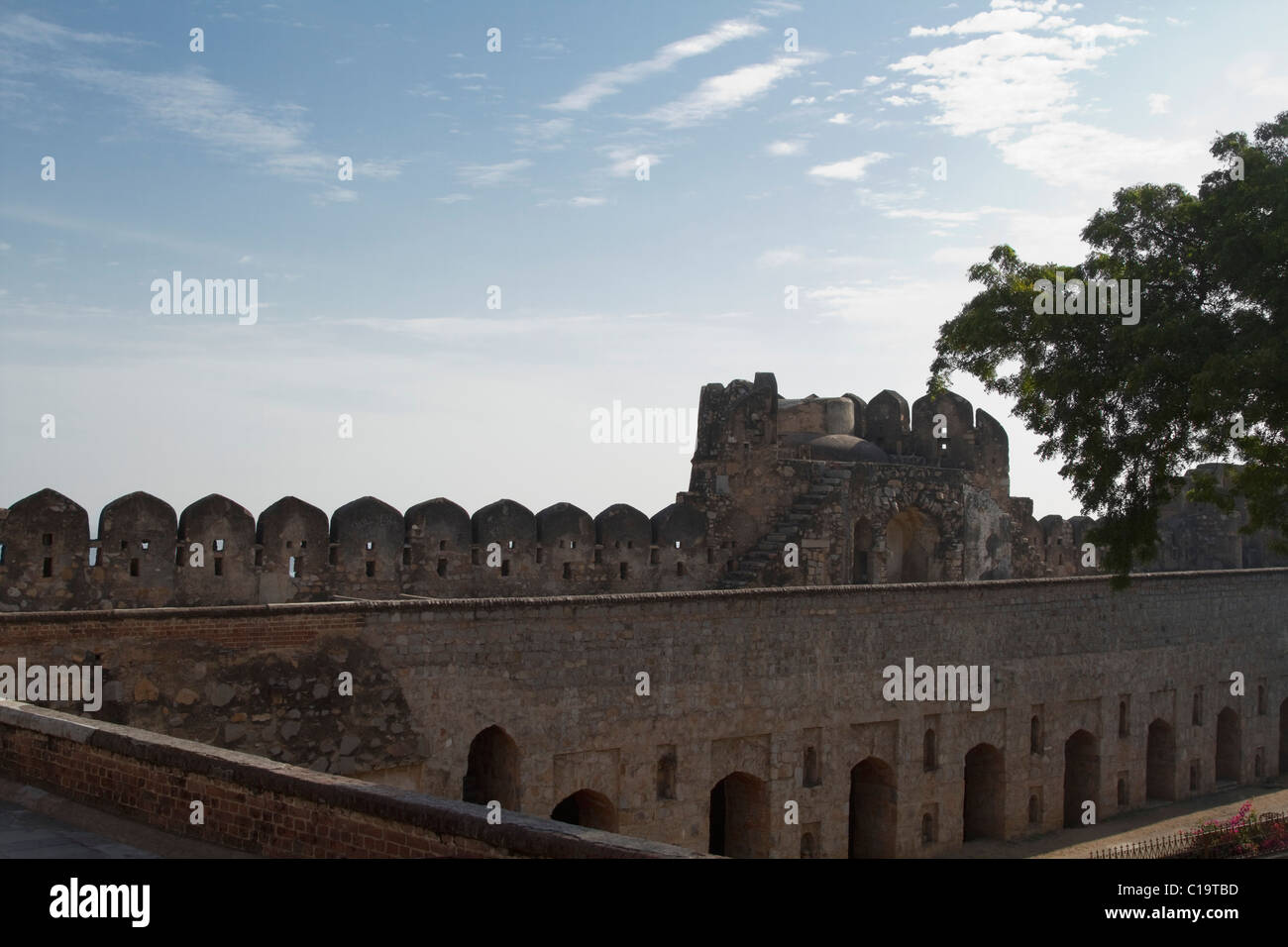 Ramparts of a fort, Jhansi Fort, Jhansi, Uttar Pradesh, India Stock ...