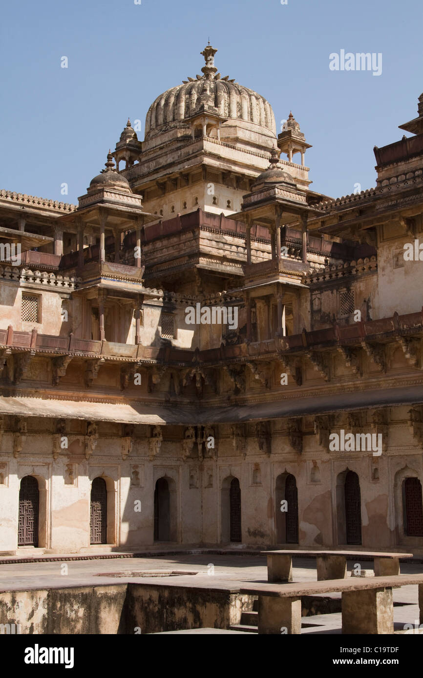 Low angle view of a fort, Orchha Fort, Orchha, Madhya Pradesh, India ...