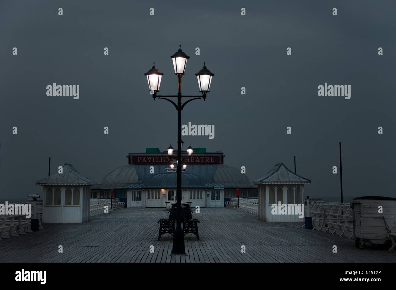 Cromer pier at night winter Stock Photo - Alamy