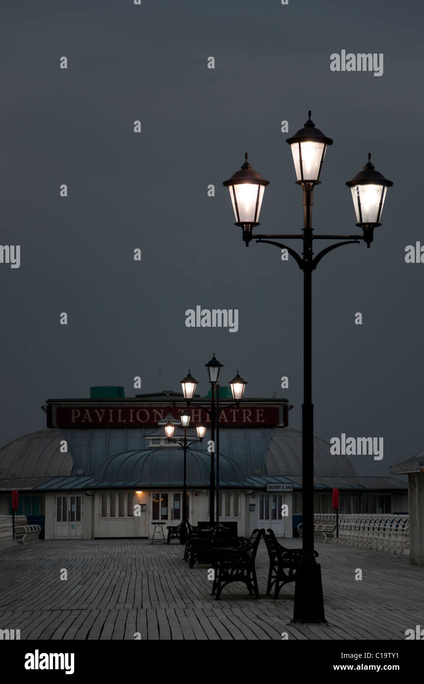 Cromer pier at night winter Stock Photo - Alamy