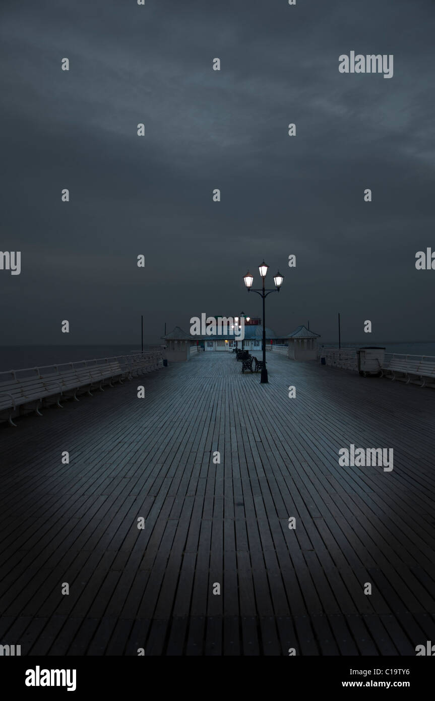 Cromer pier at night winter Stock Photo - Alamy