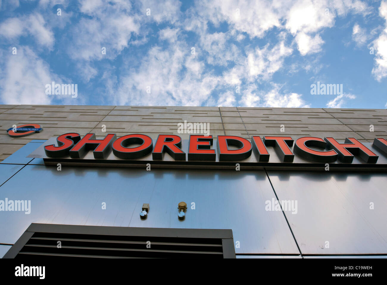 shoreditch overground station in london Stock Photo - Alamy