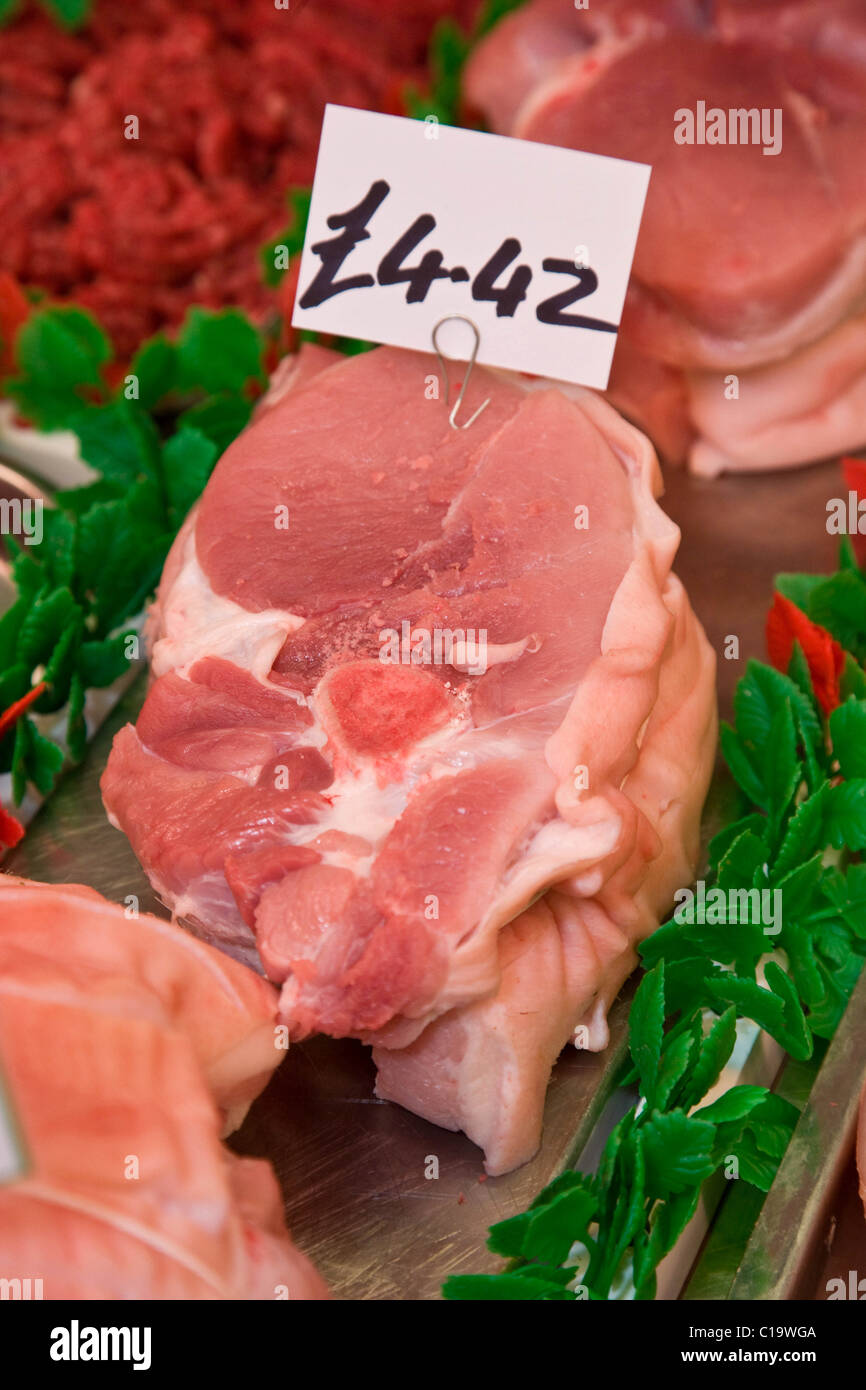Pork Joint on display in a butchers shop Stock Photo - Alamy