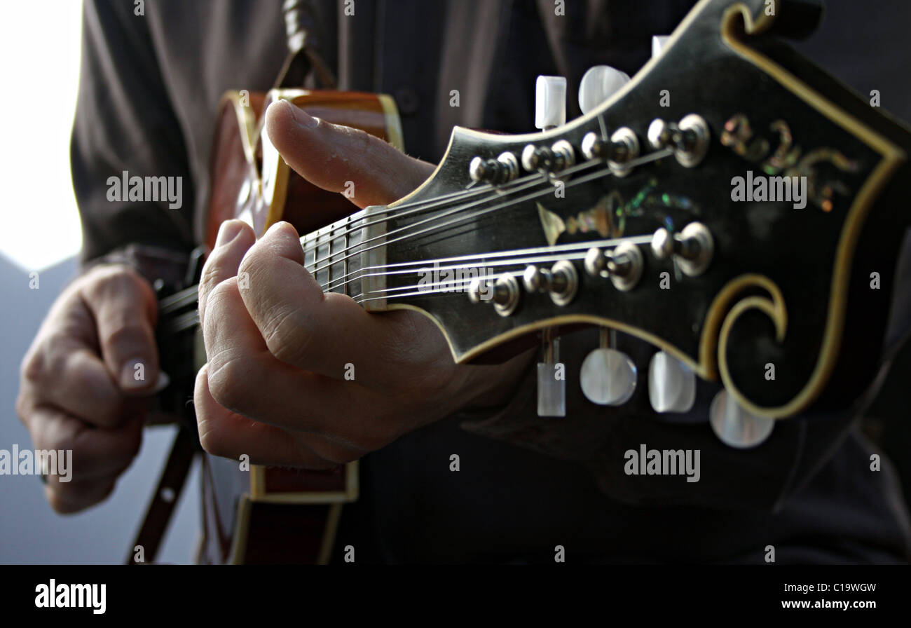 Close-up of playing guitar Stock Photo - Alamy