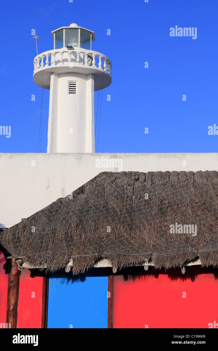 Puerto morelos new lighthouse Mayan Riviera Mexico Stock Photo - Alamy