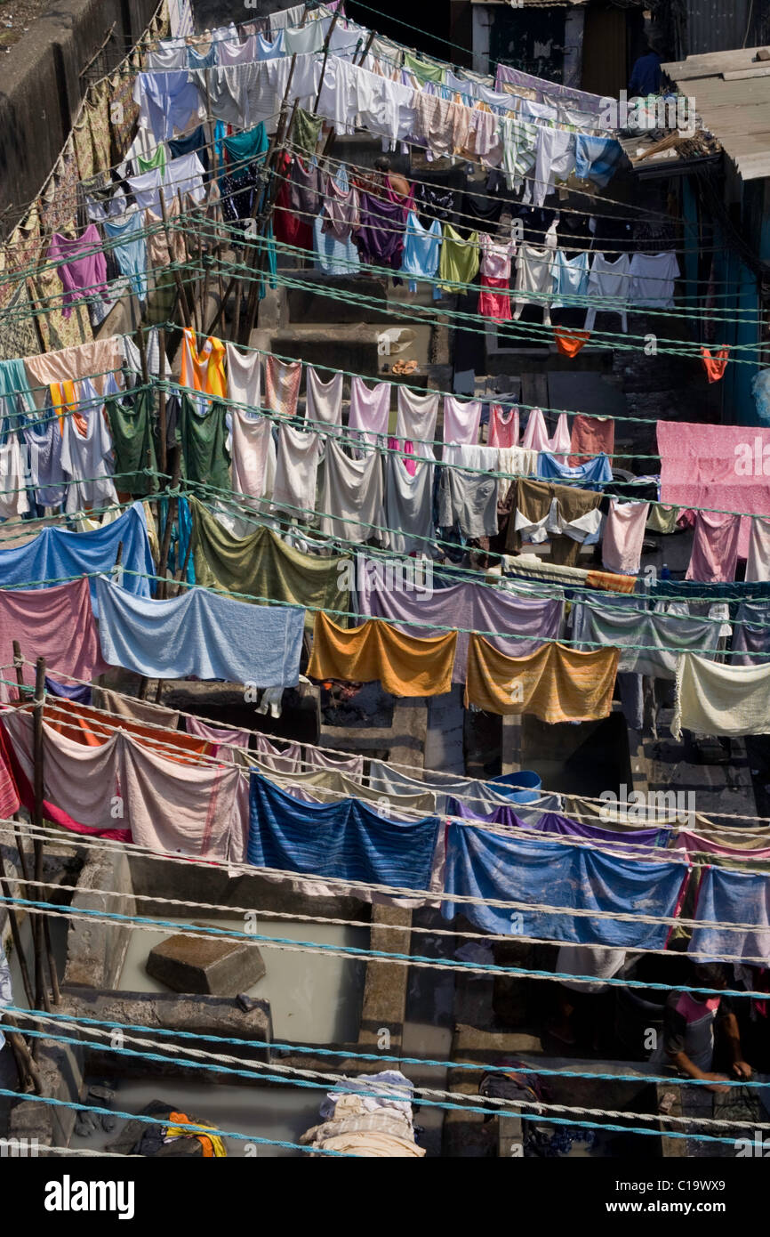Dhobi Ghat, Mumbai open air laundry, India Stock Photo - Alamy