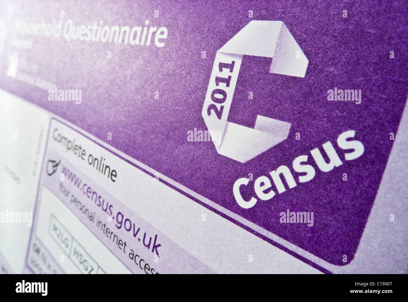 Front page of the 2011 Census from Stock Photo - Alamy