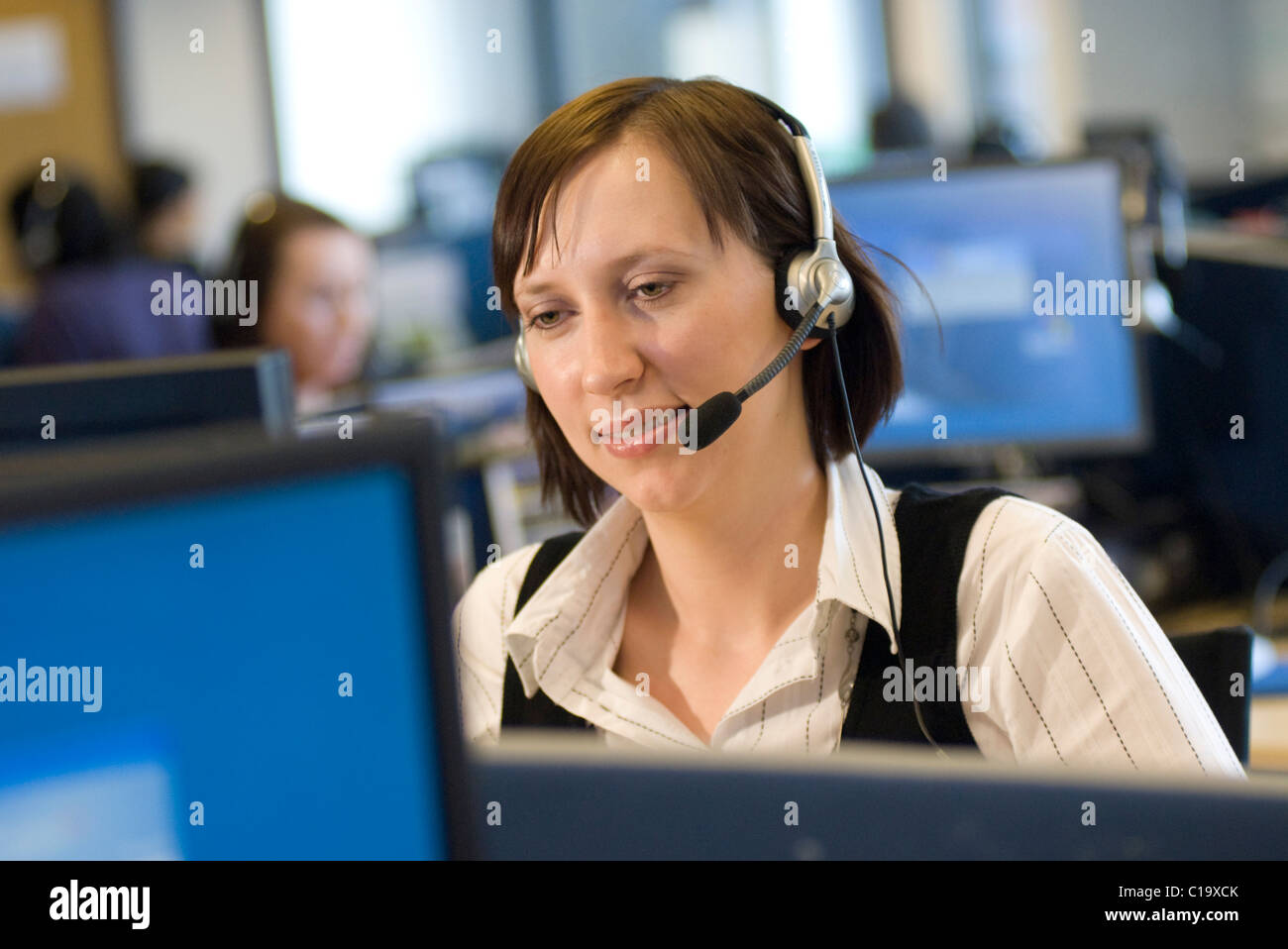 Call center uk worker hi-res stock photography and images - Alamy