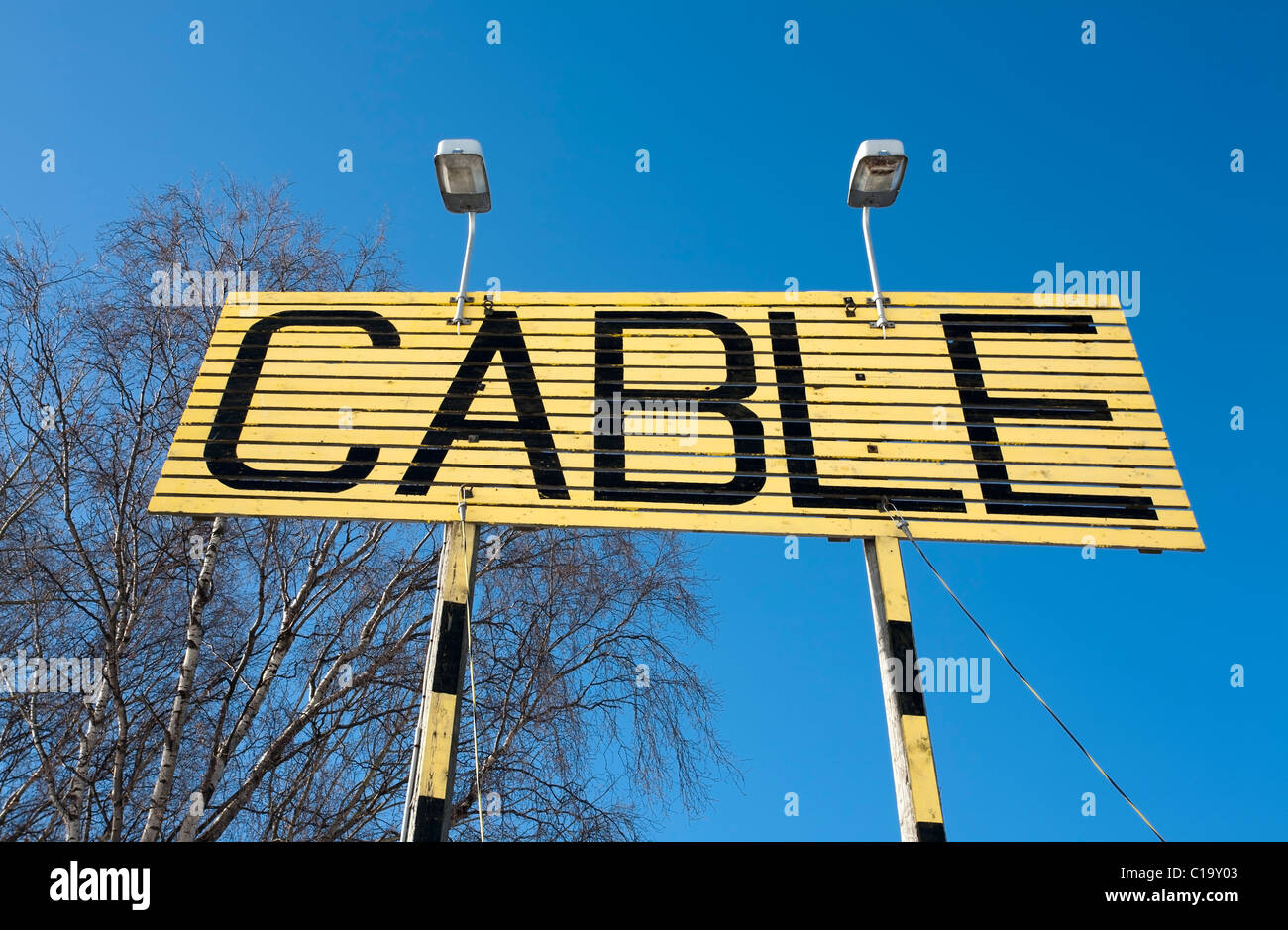 cable sign Stock Photo - Alamy