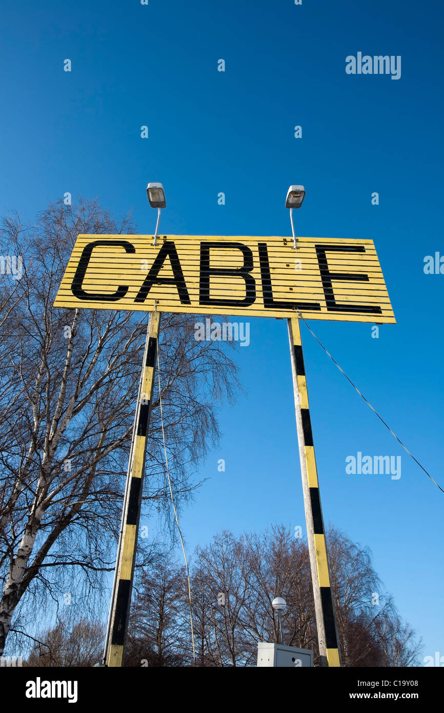 Cable sign hi-res stock photography and images - Alamy