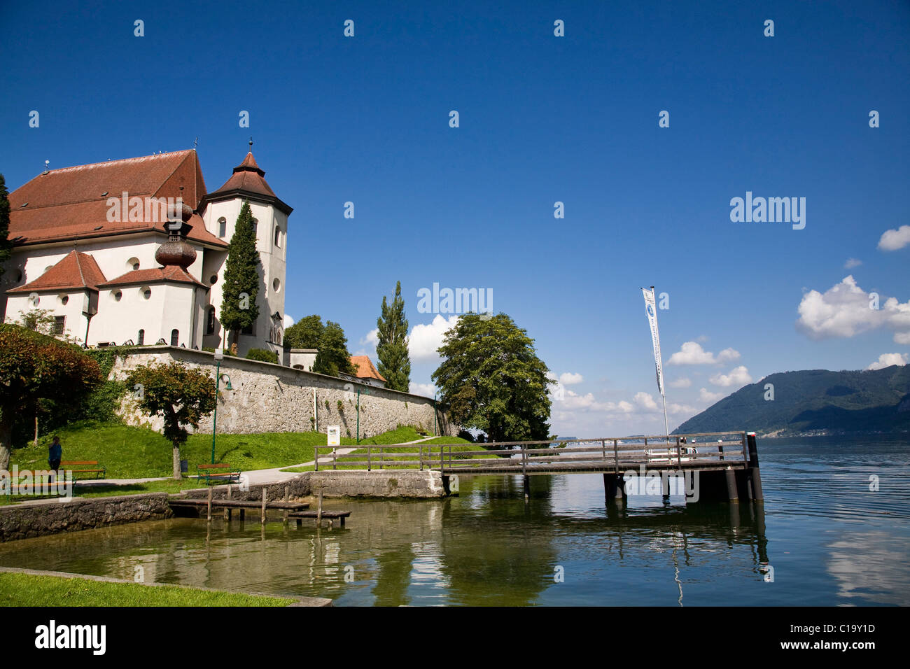 Traunkirchen sits prominently on Traunsee in Austria Stock Photo - Alamy