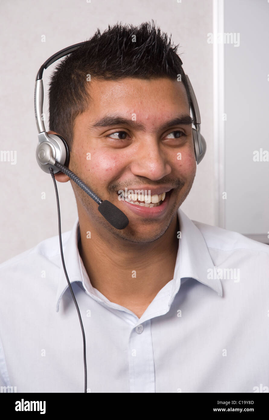 Call centre worker hi-res stock photography and images - Alamy