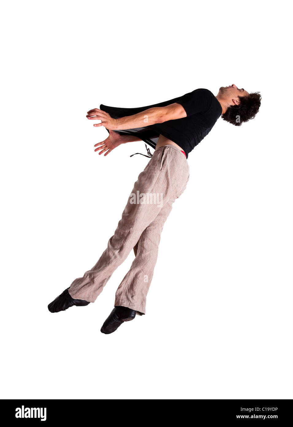 Isolated In motion jump 5 Stock Photo - Alamy