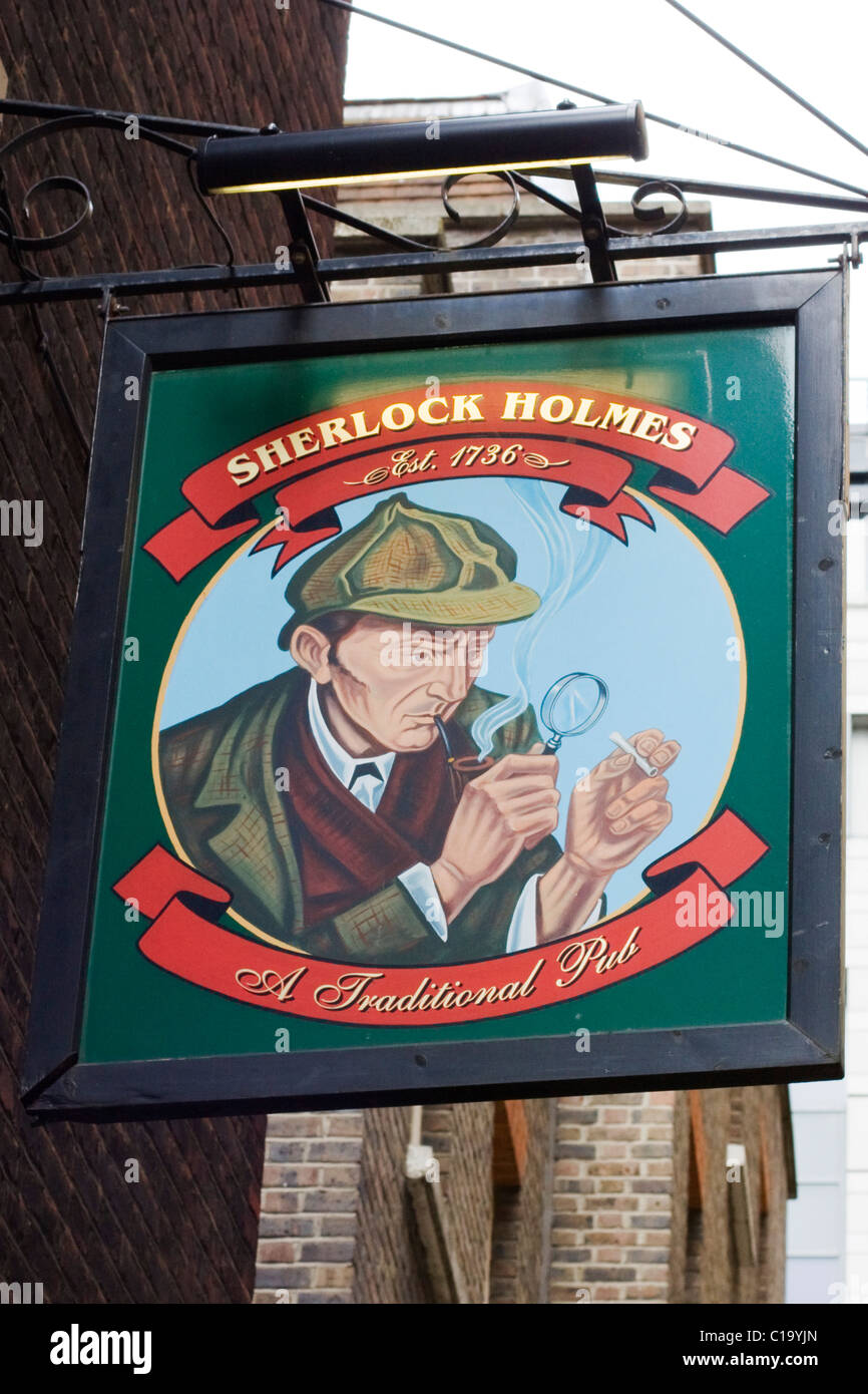 The Sherlock Holmes Public House in London England Stock Photo - Alamy