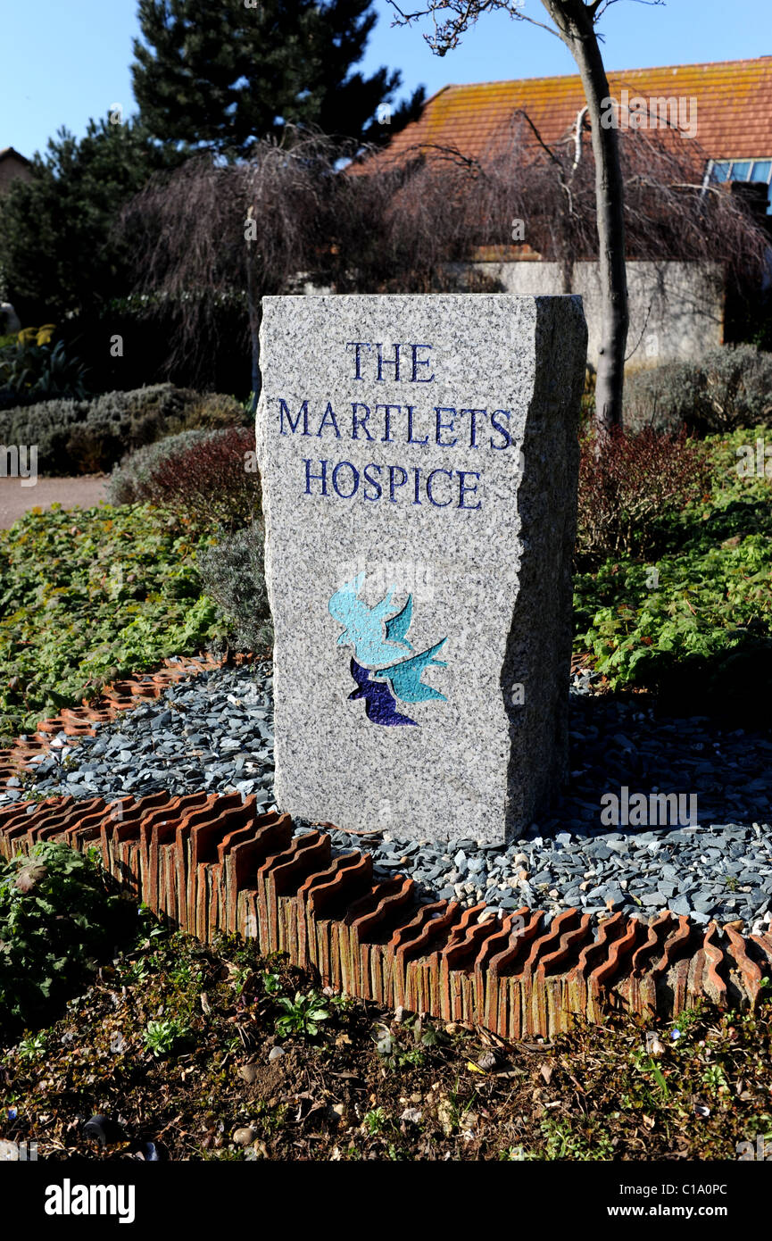 The Martlets Hospice entrance stone and sign in Hove East Sussex UK ...