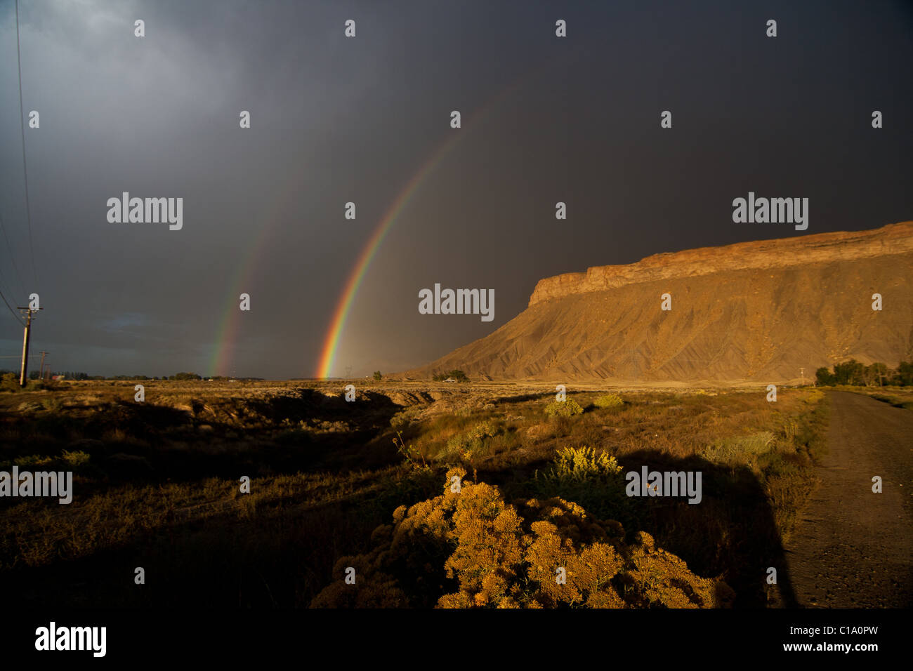 Double Rainbow in Colorado Stock Photo - Alamy
