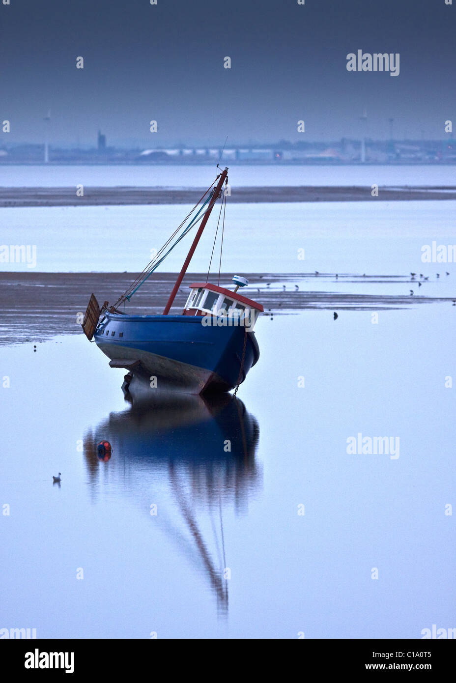 Estuary fishing Boat Stock Photo - Alamy