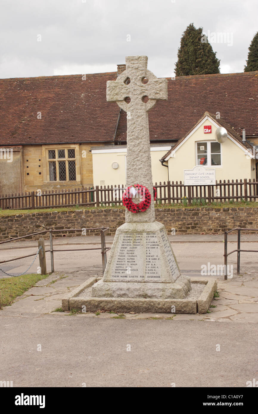 War Memorial Ewhurst Surrey UK Stock Photo - Alamy