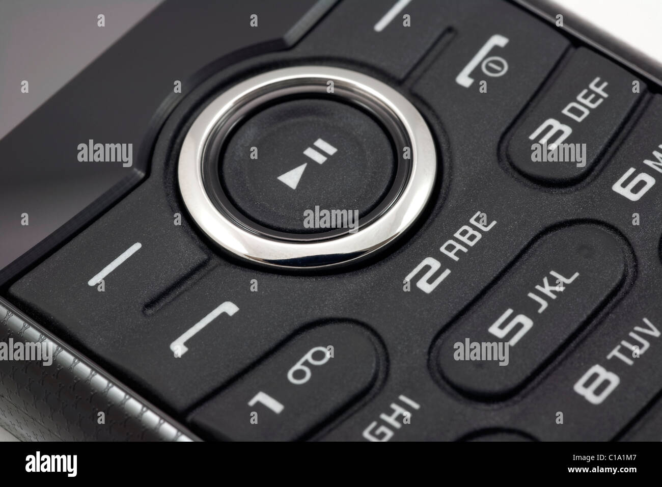 Detail of the keyboard and part of the screen of a modern compact ...