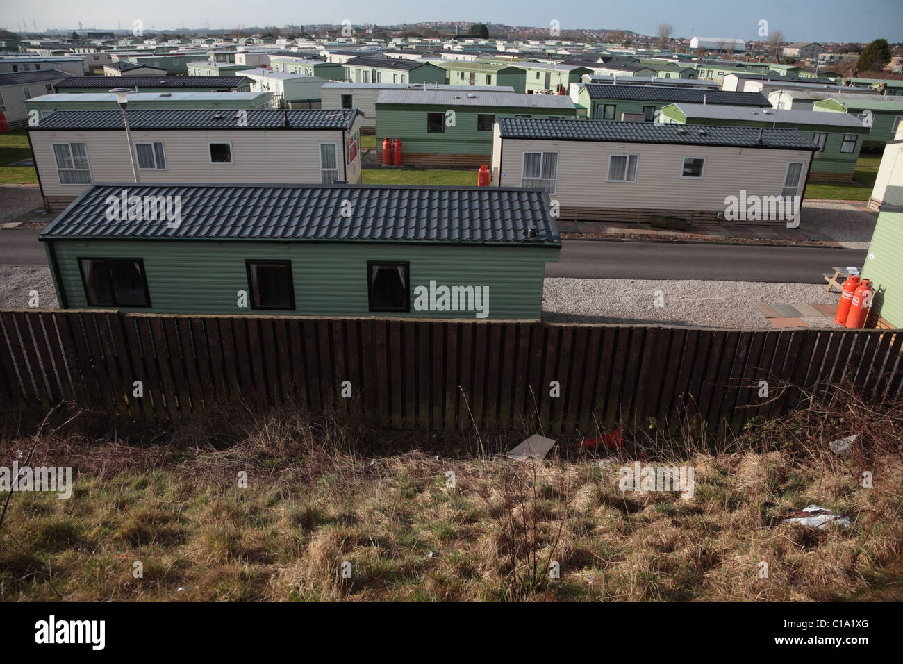 Static caravan park Stock Photo - Alamy