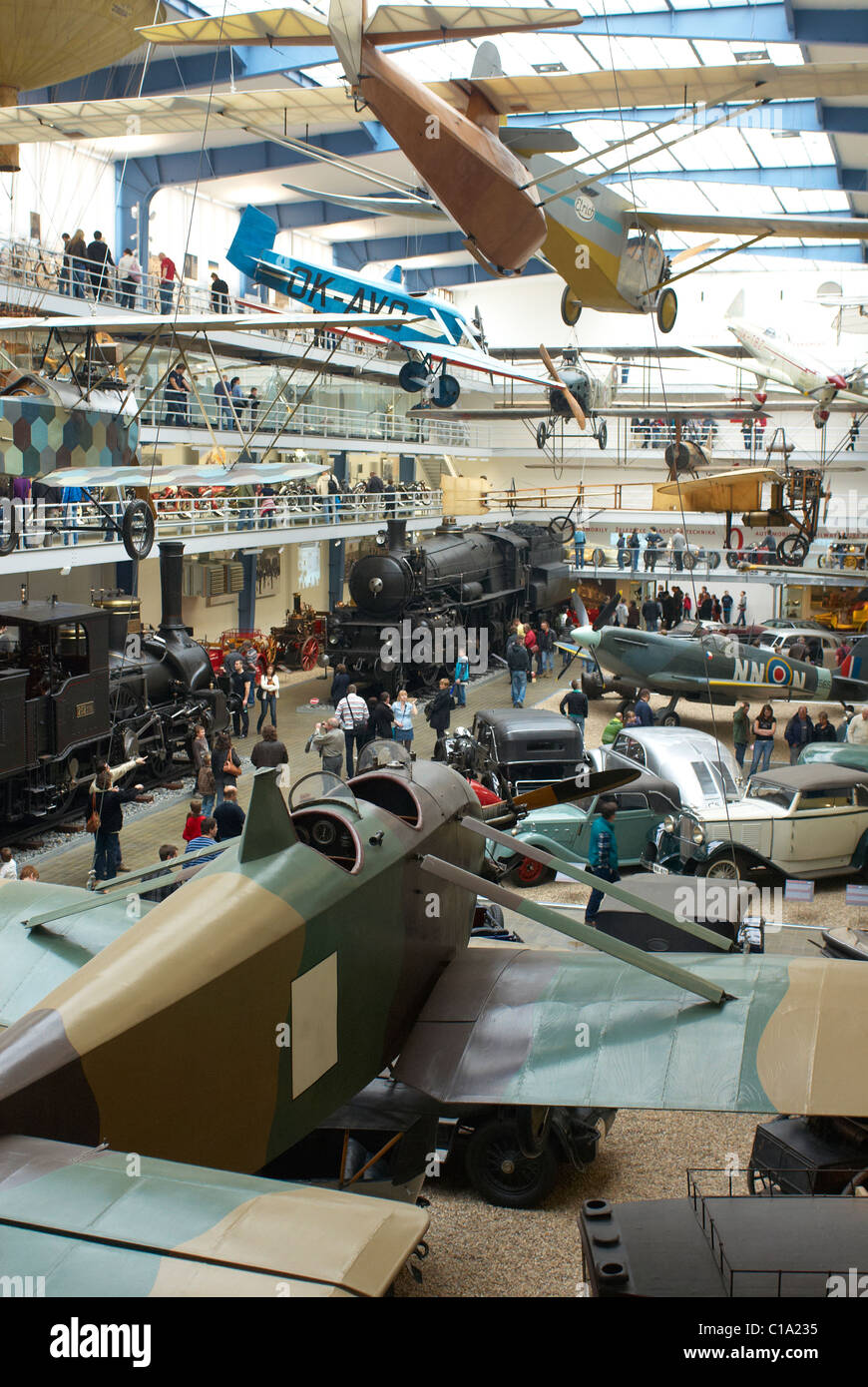 Transportation hall in the National Technical Museum after ...