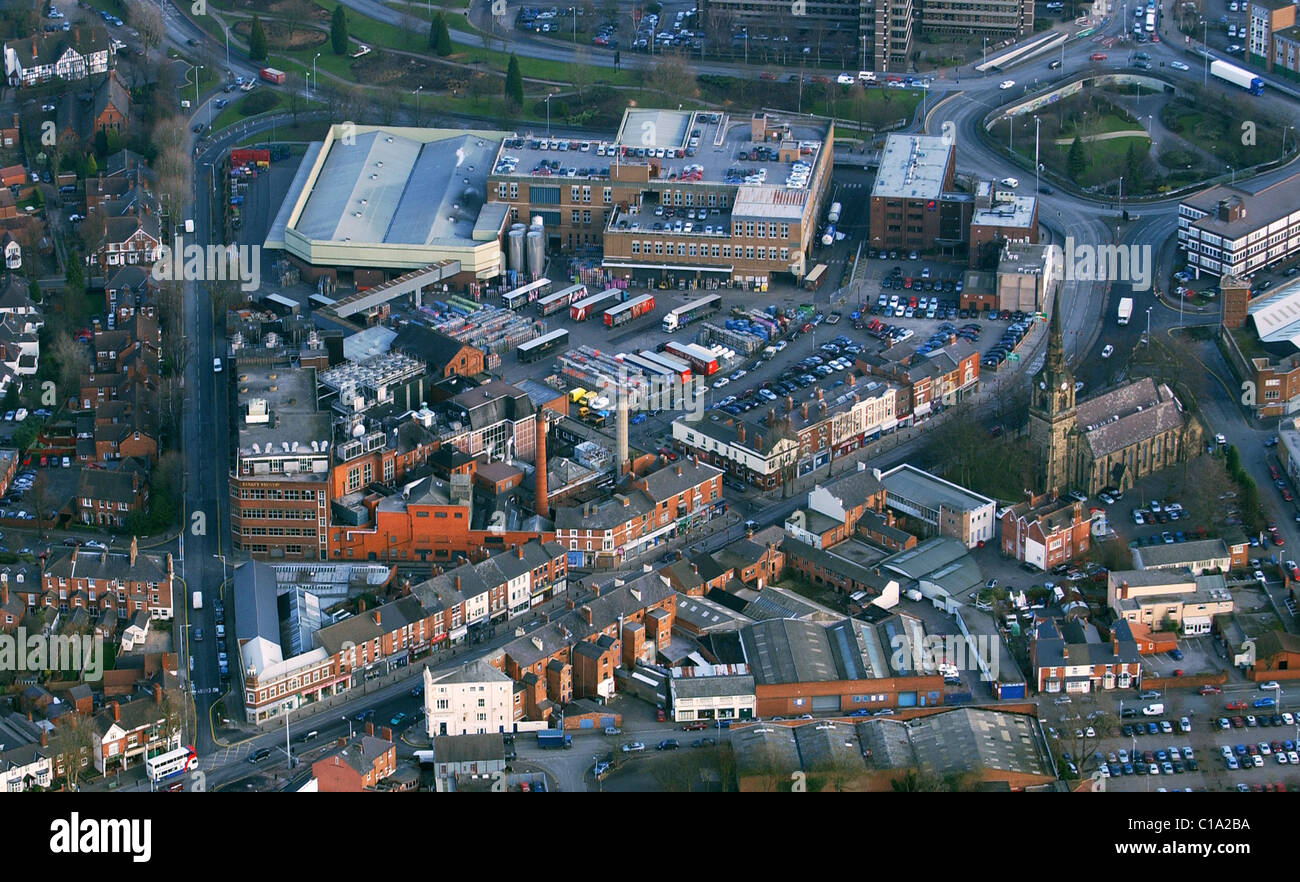 Aerial view of Banks's & Marstons Brewery site in Wolverhampton Stock ...