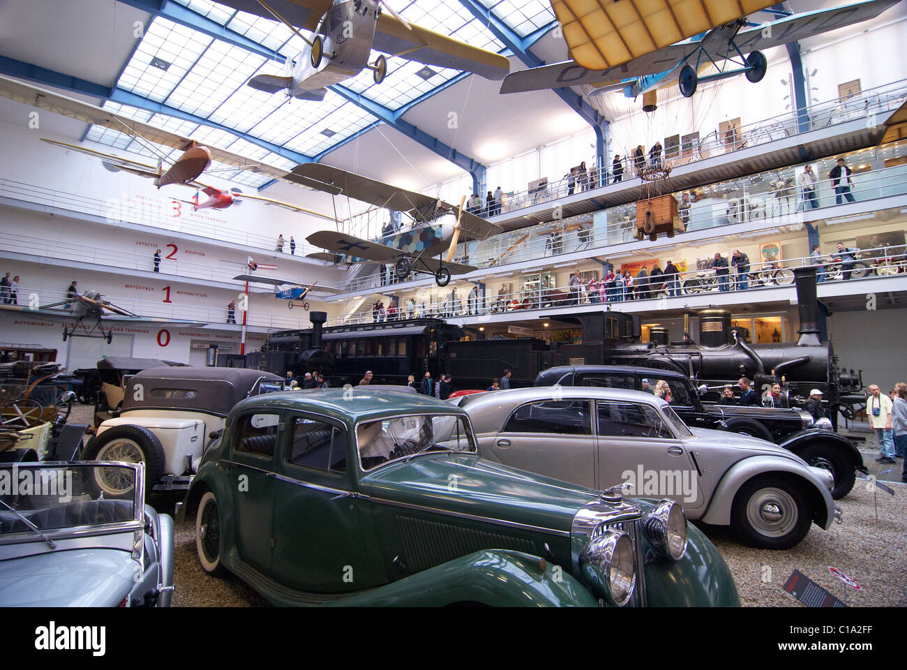 Transportation hall in the National Technical Museum after ...