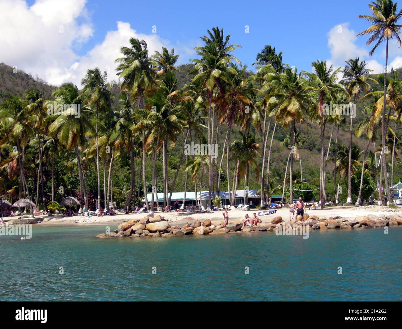 Soufriere beach in St Lucia the West Indies Stock Photo - Alamy