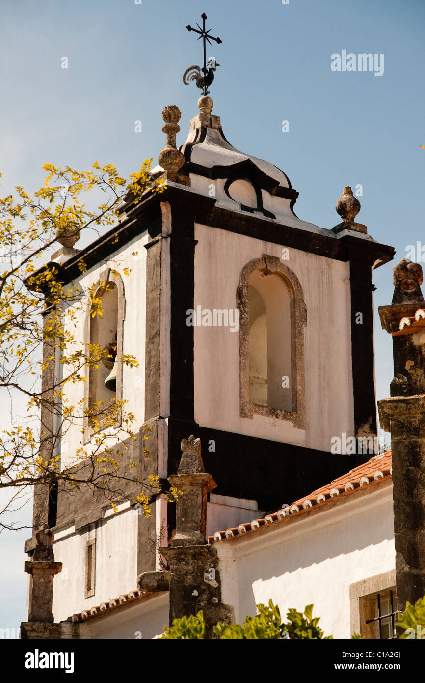 View of the top section of most churches, that include a bell tower ...