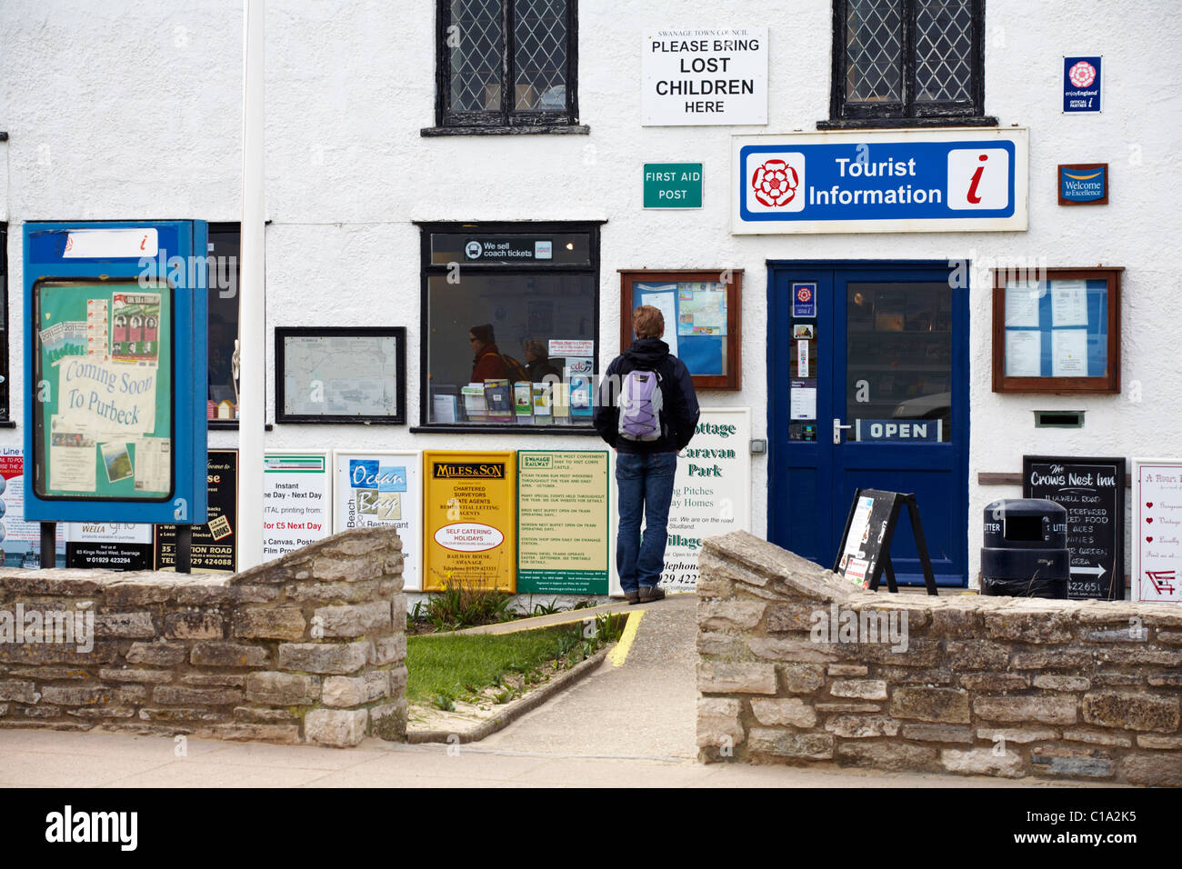 Tourist Information office at Swanage in March 2011 Stock Photo - Alamy