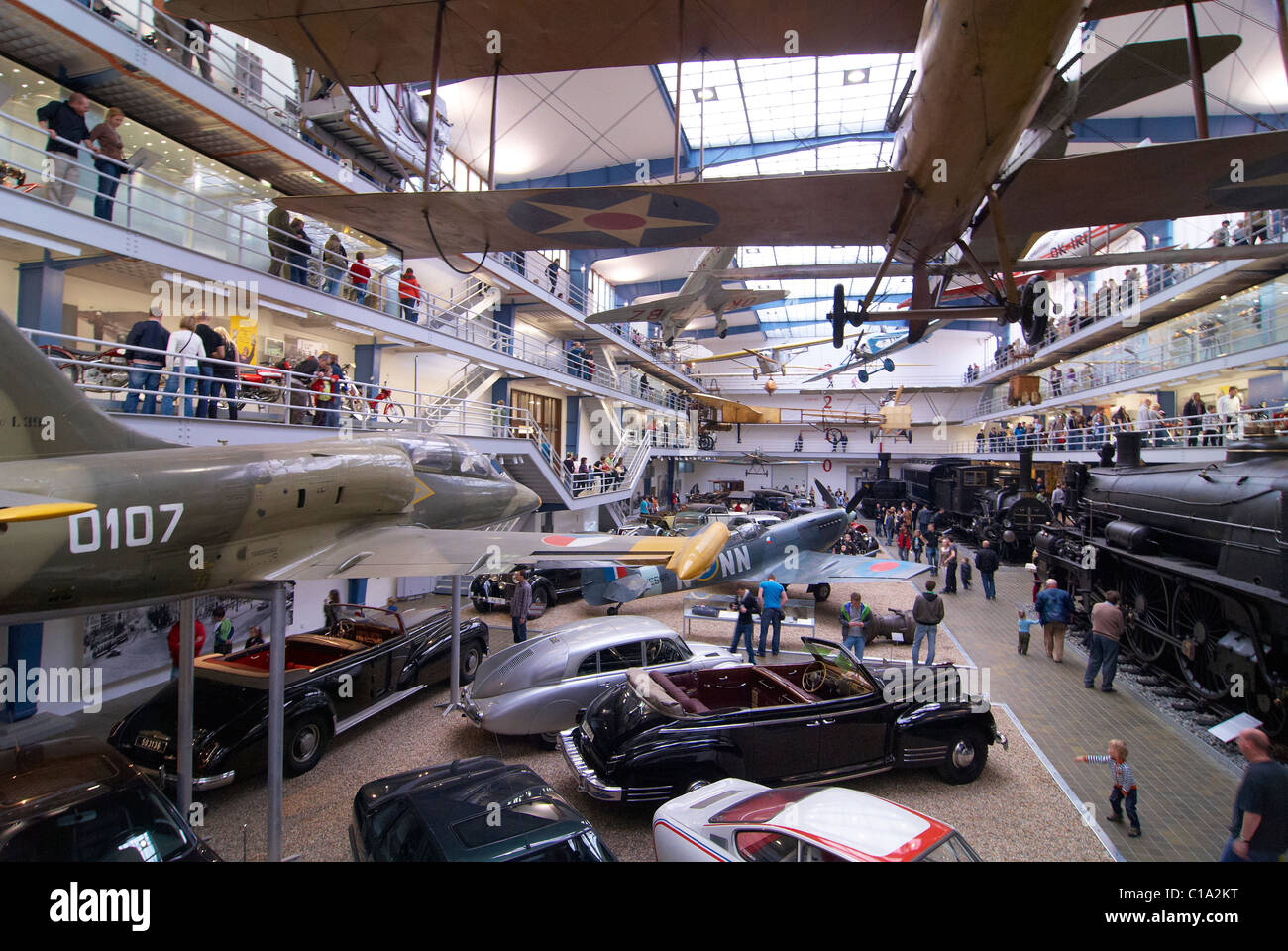 Transportation hall in the National Technical Museum after ...
