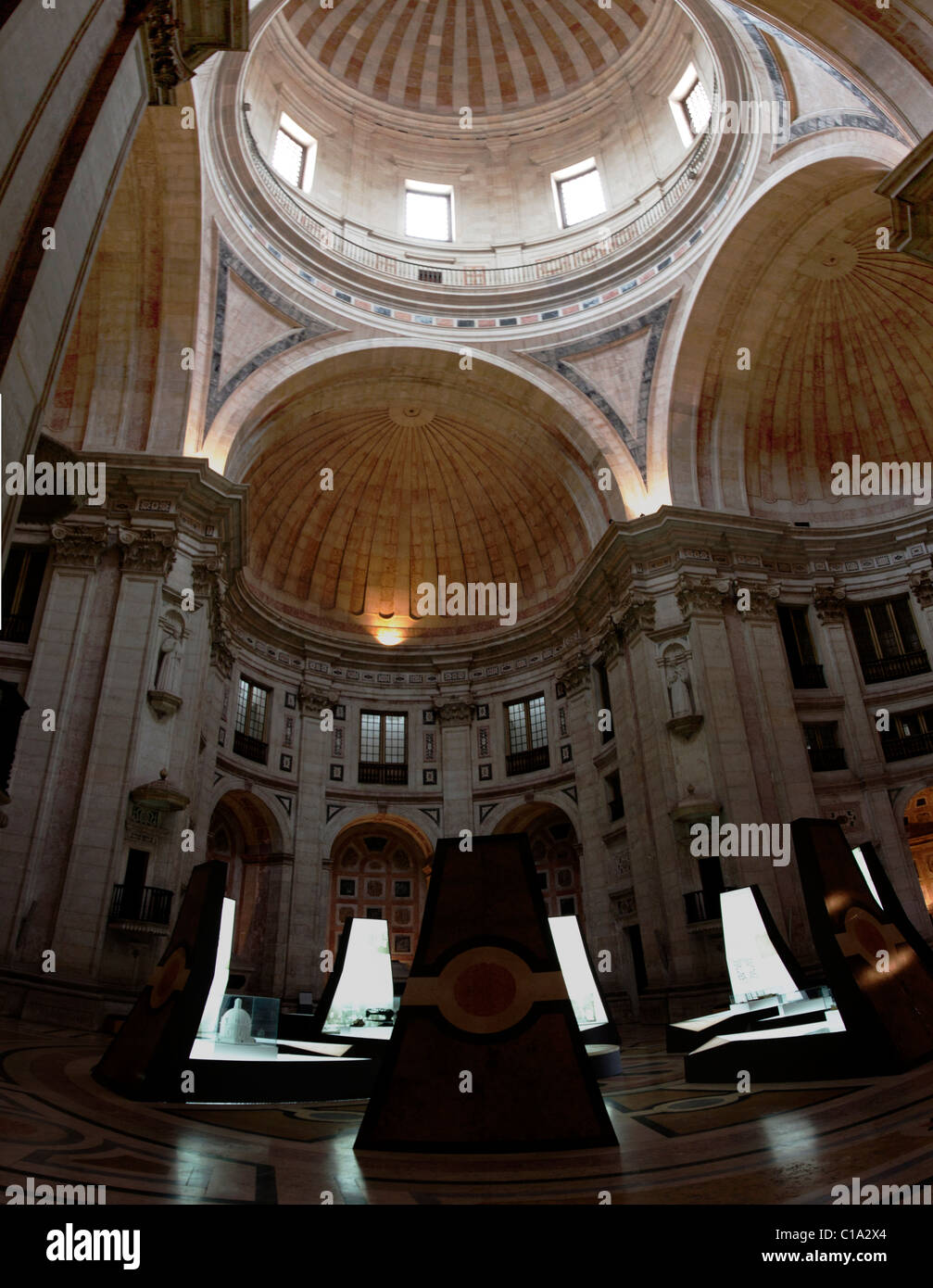 View of the inside ceiling of the National Pantheon landmark located in ...