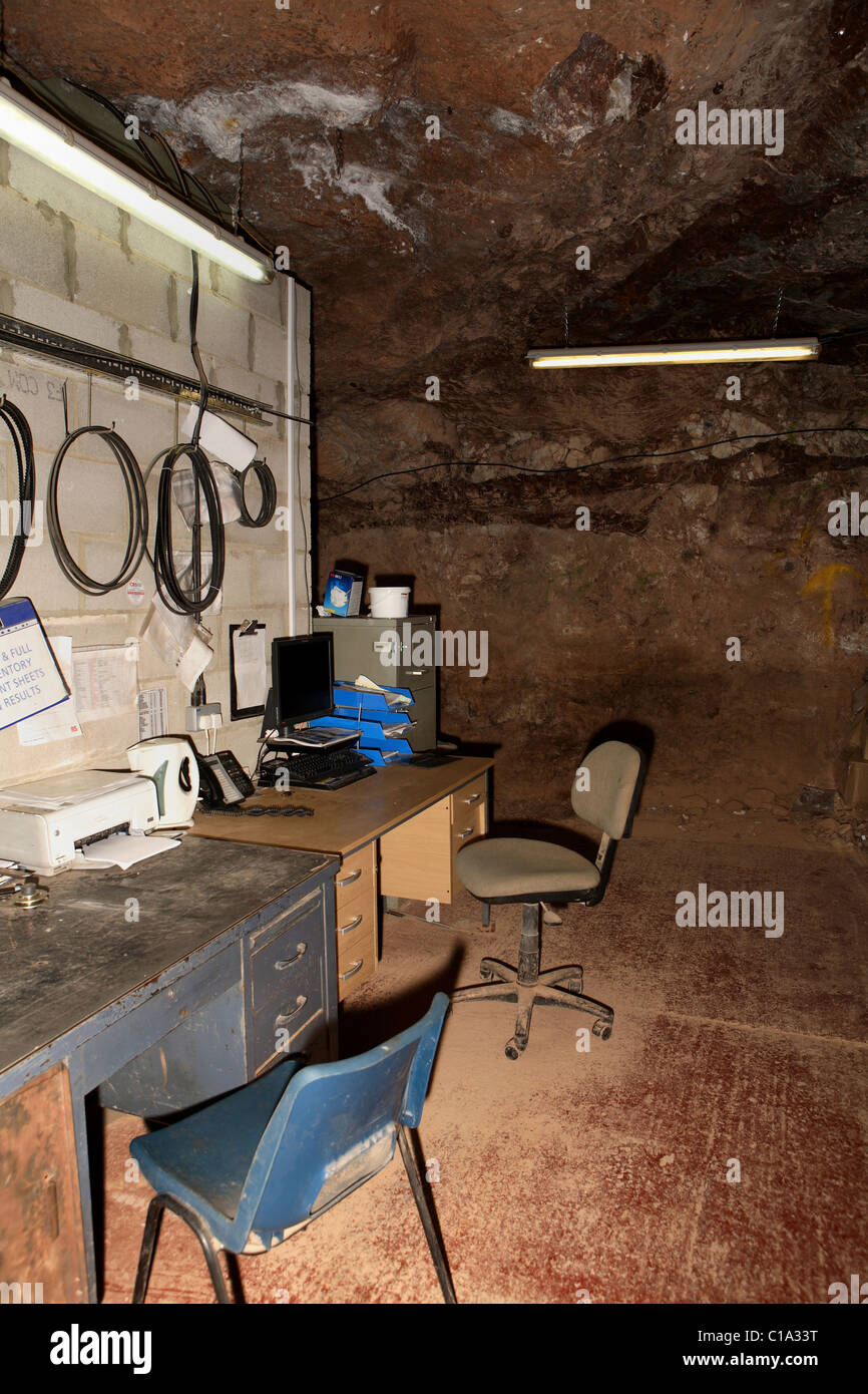 Underground control area office Stock Photo - Alamy