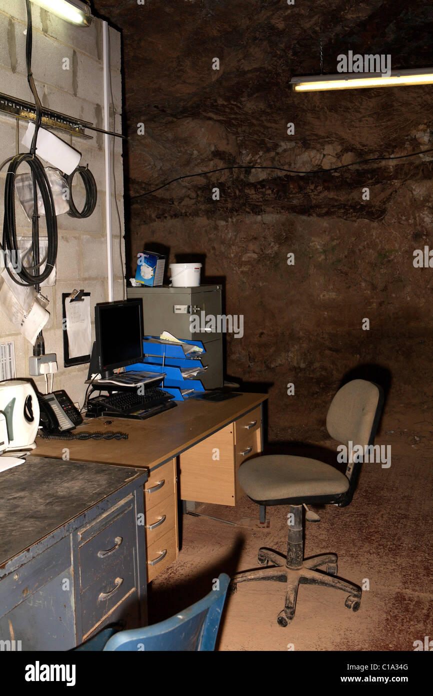 Underground control area office Stock Photo - Alamy
