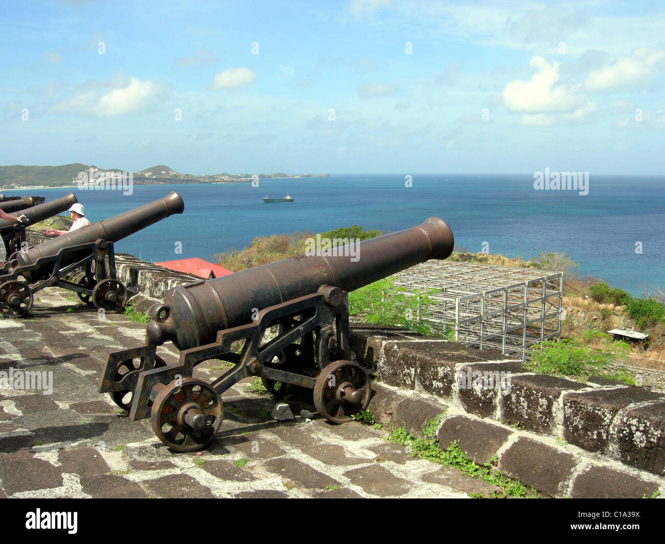 Cannons in Fort George Grenada the West Indies Stock Photo - Alamy