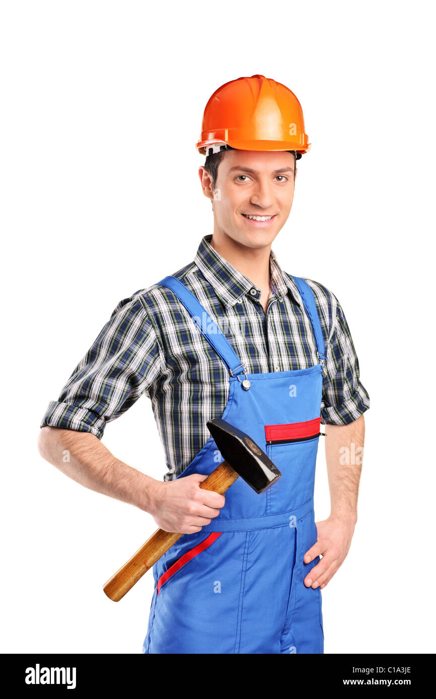 Construction worker with hammer hi-res stock photography and images - Alamy
