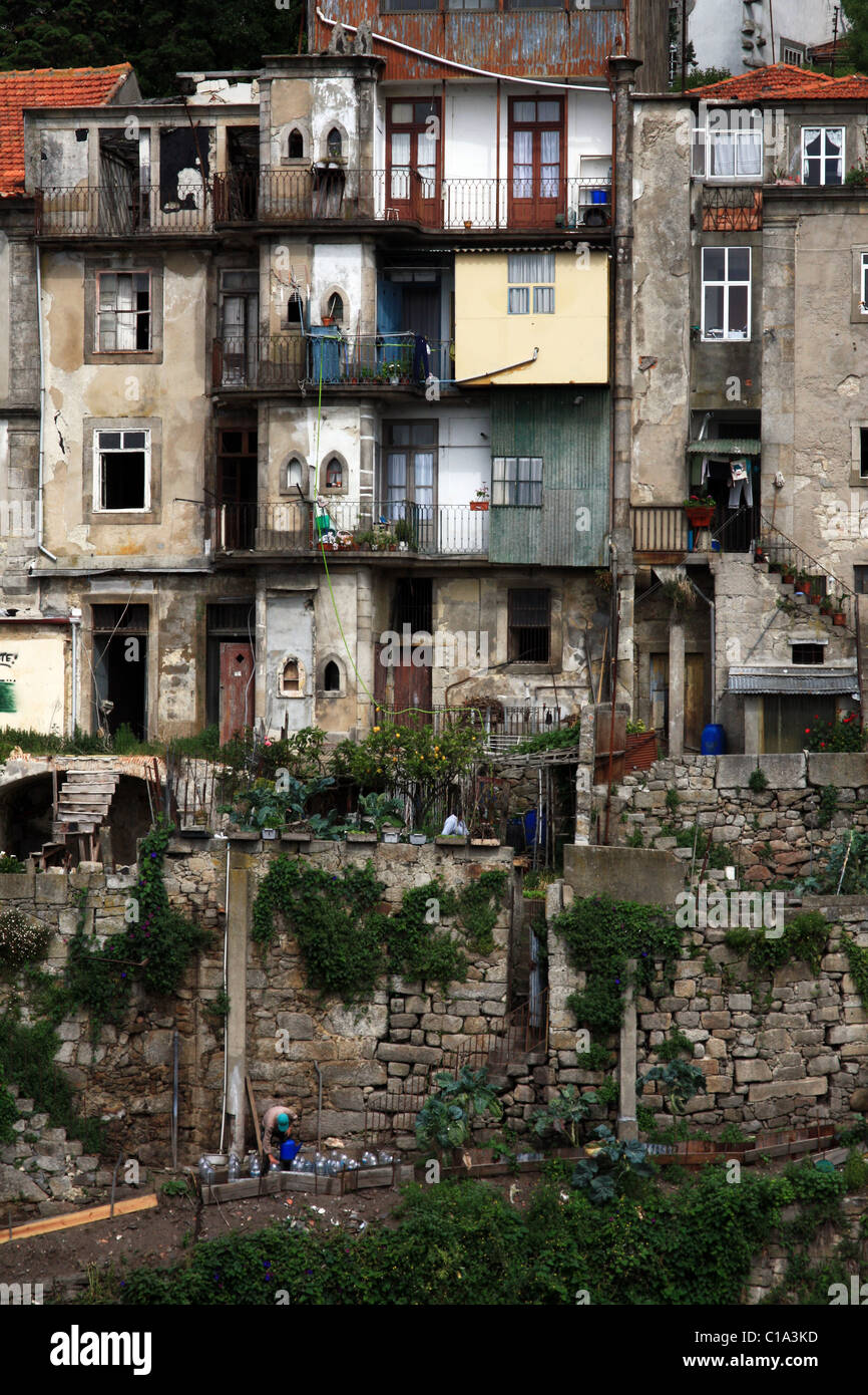 View of a section where we can see old decaying buildings indicating ...